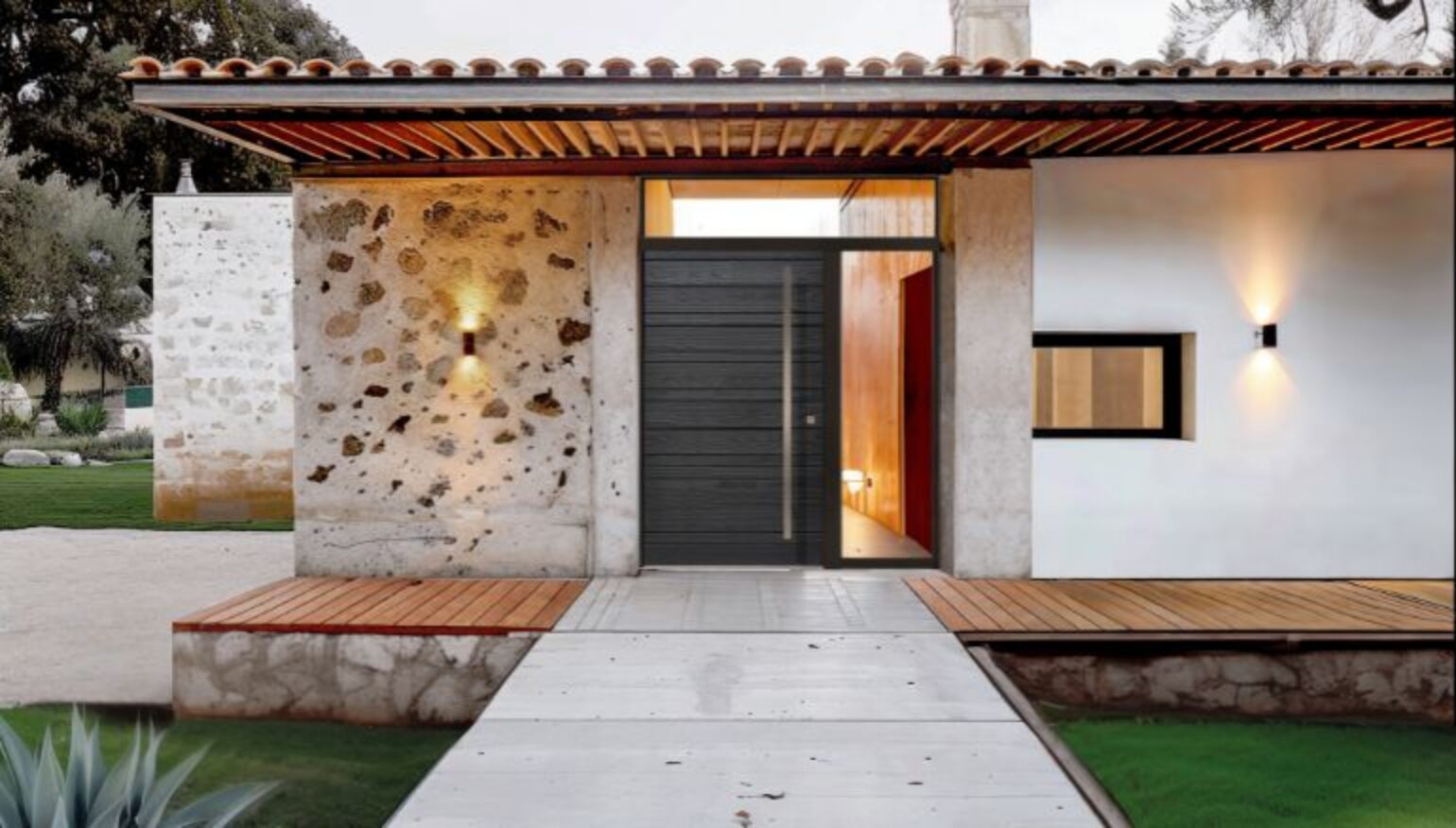 Porte d'entrée Nativ : des portes en bois modernes | Zilten